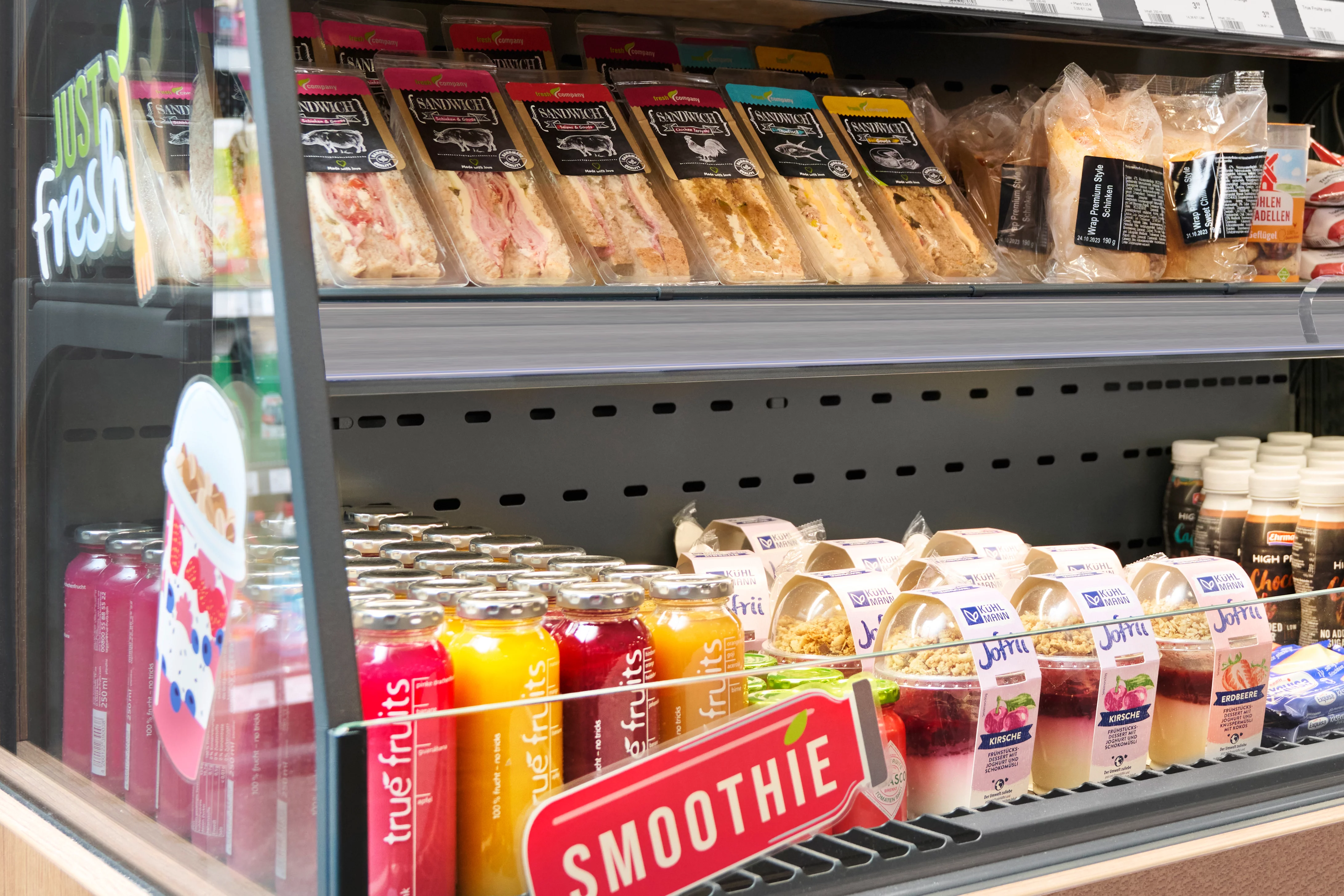 Frische Produkte halten zunehmend Einzug im Tankstellenshop: Smoothies ...